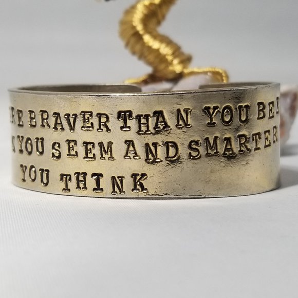 Alisa Michelle | Jewelry | Alisa Michelle Gold Motivational Cuff | Poshmark